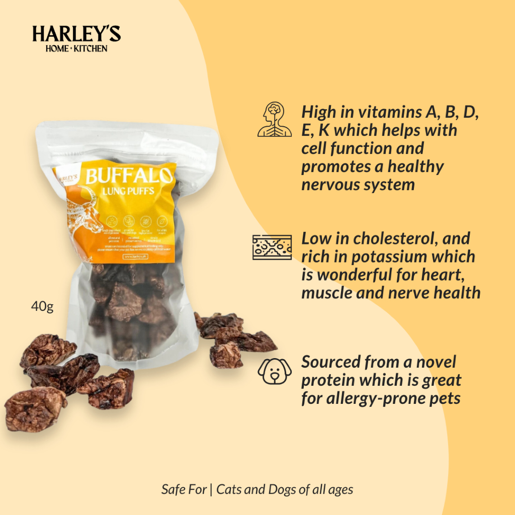 Harley’s Dehydrated Buffalo Lung Puffs - All Natural Low Fat High ...