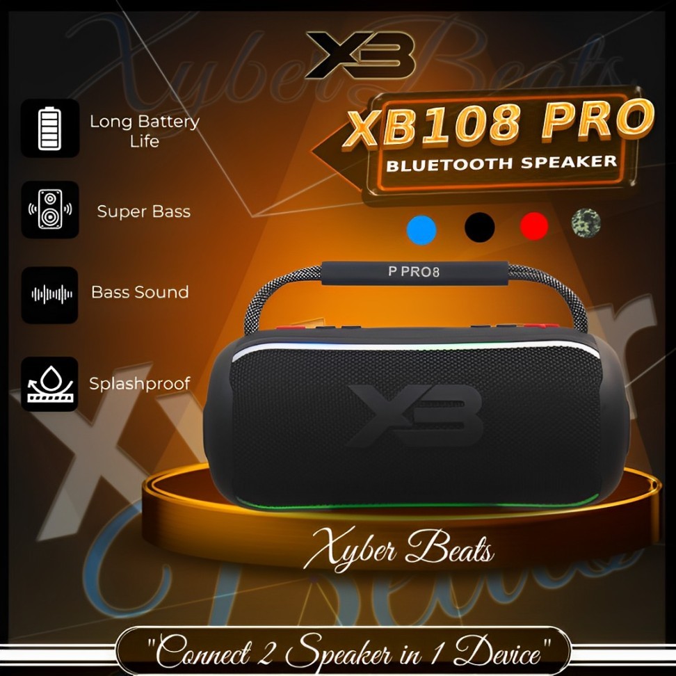 XB108 Portable Bluetooth Speaker Massive Sound Deepest Bass IPX7 ...