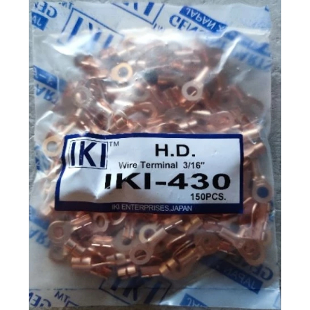 IKI-430 3/16" (150 pcs/box) HEAVY DUTY WIRE TERMINAL "IKI" (COPPER ...