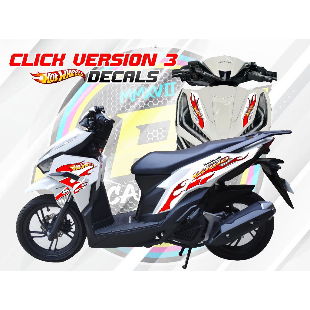 Honda Click Version 3 HOTWHEELS Decals Sticker | Shopee Philippines