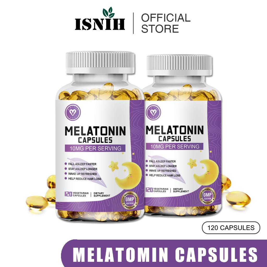 ISNIH Melatonin Capsule Melatonin Supplement Sleep Aid Depression ...