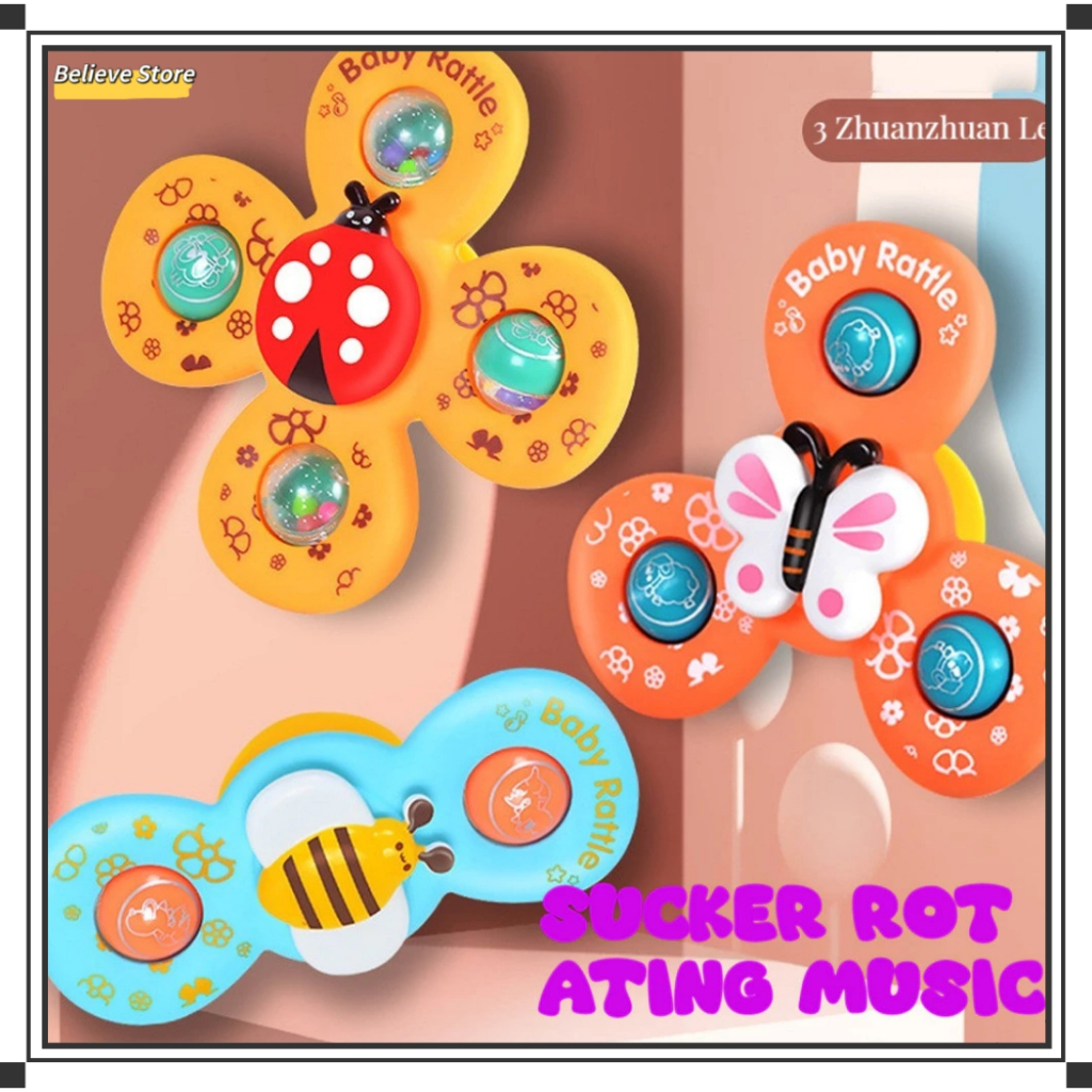3 Pcs Bugs Insect Spinner Fun Spinner Toys Rattle for Babies in Fun ...