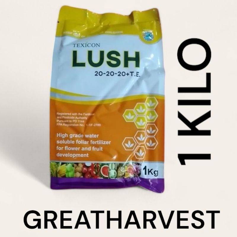 LUSH 20-20-20+T+E SOLUBLE FOLIAR (1 KILO )BY TEXICON | Shopee Philippines