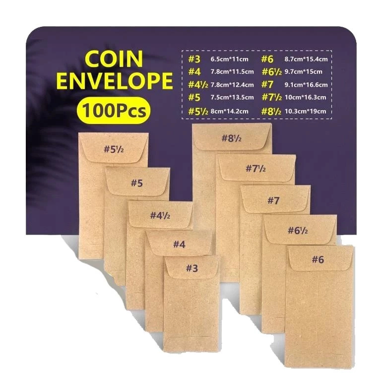 Coin Envelope Kraft Paper Money Ipon Challenge Stationary School ...