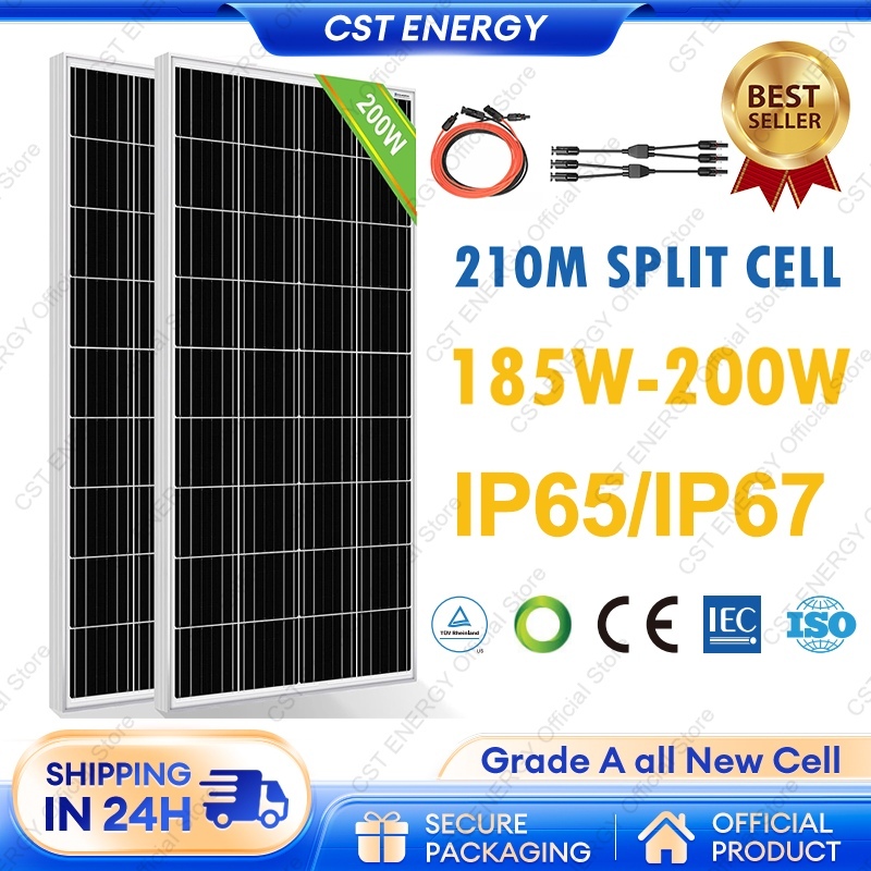 Solar Panel 200 Watts Solar Panel Full Power IP67 Waterproof ...