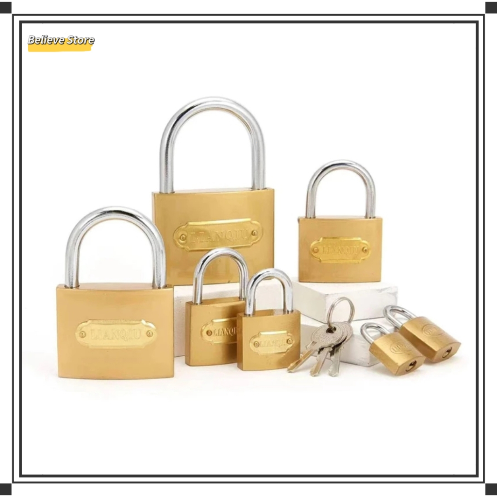 20mm/32mm /63mm Heavy Duty Brass Padlock For Doors Safety Pad Lock Good ...
