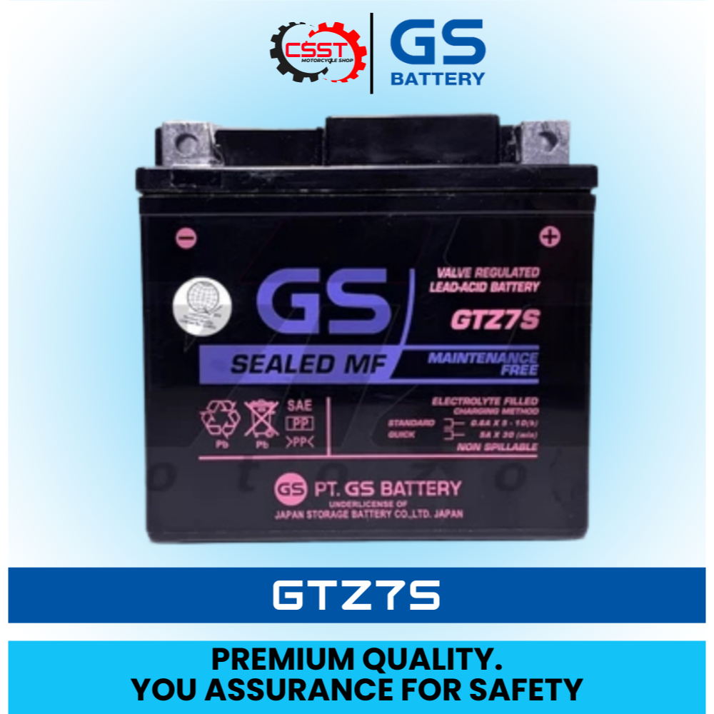 GS Battery GTZ7S RAIDER 150/FI/CARB, SYM JET100, HONDA PCX 150, CLICK ...
