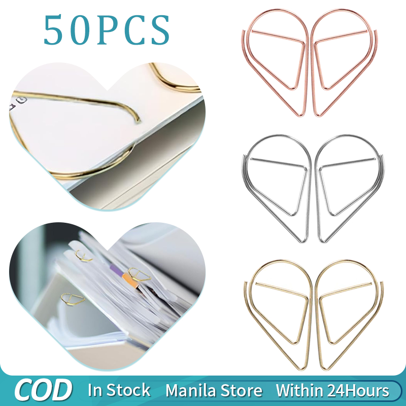 50pcs Cute Paper Clips Drop-Shaped Paper Clips for School Office ...