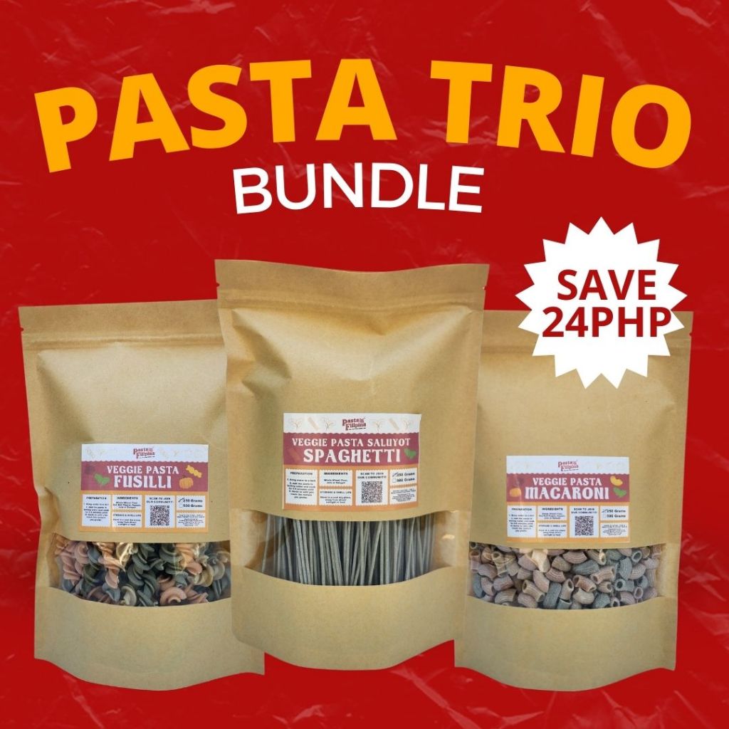 Pasta Filipina Trio - Bundle of Three Pasta Shapes (Macaroni, Fusilli ...