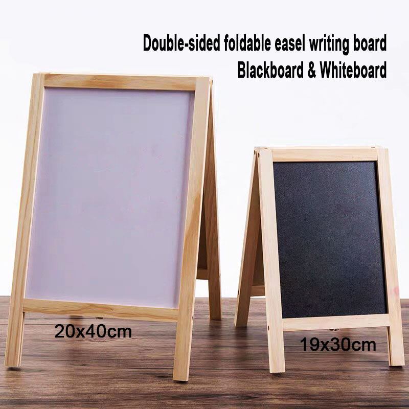 Double-sided foldable easel writing board Blackboard & Whiteboard ...