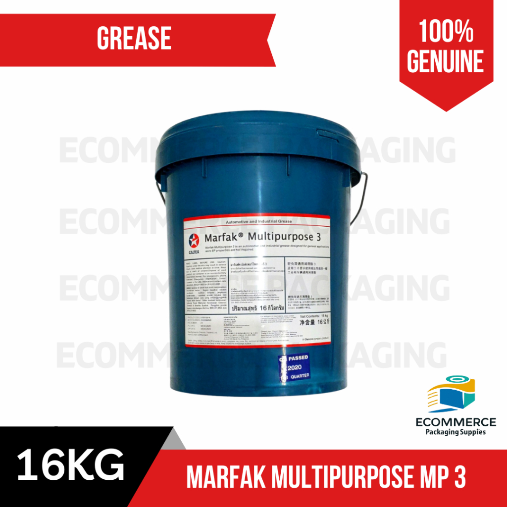 Caltex Marfak Grease 3 Multipurpose MP NLGI 3 (16KG) Kilograms Pail ...