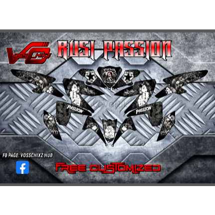 Decals Sticker for Rusi Passion Tribal Design 005 | Shopee Philippines