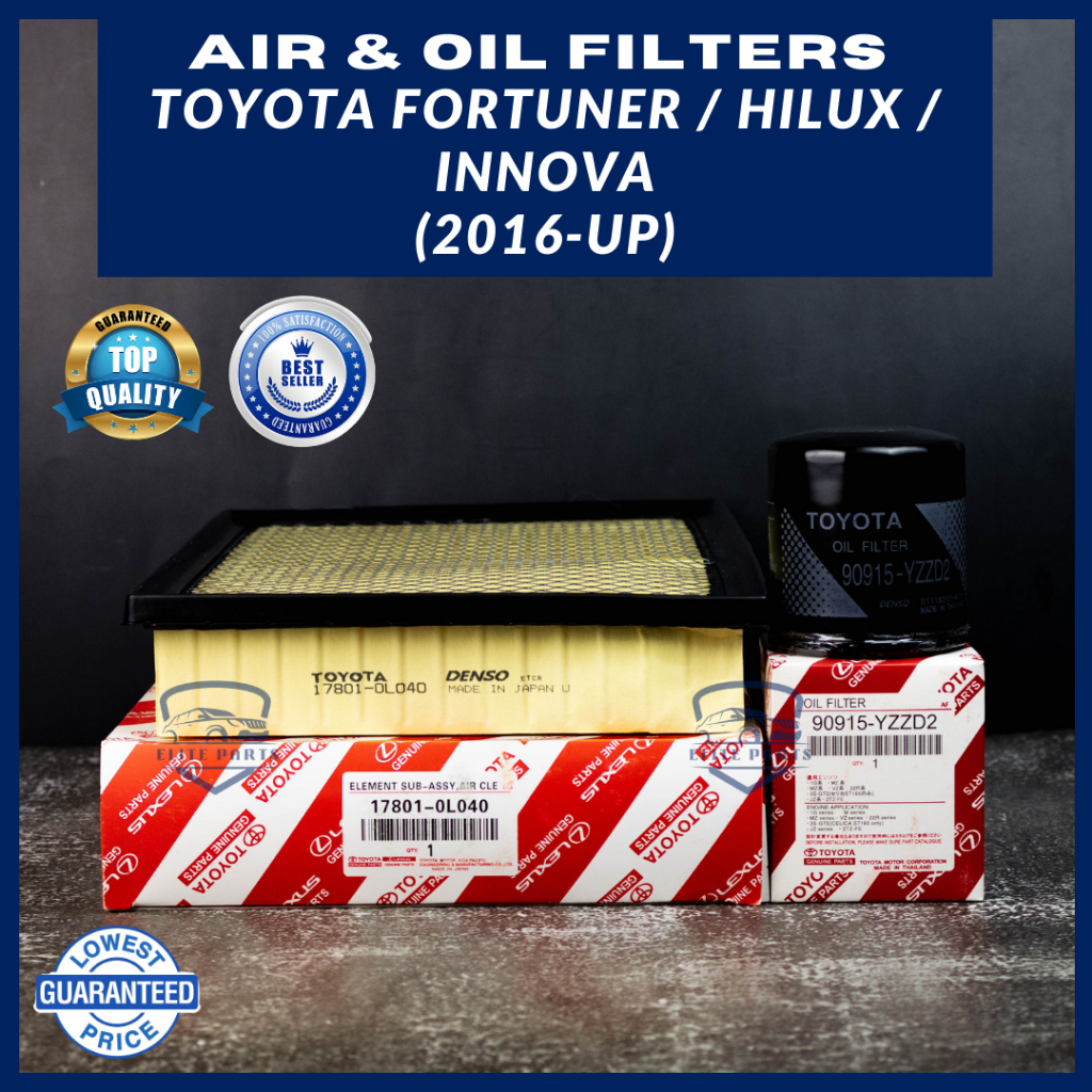 FILTERS SET! Air & Oil Filters For TOYOTA FORTUNER / HILUX / INNOVA ...