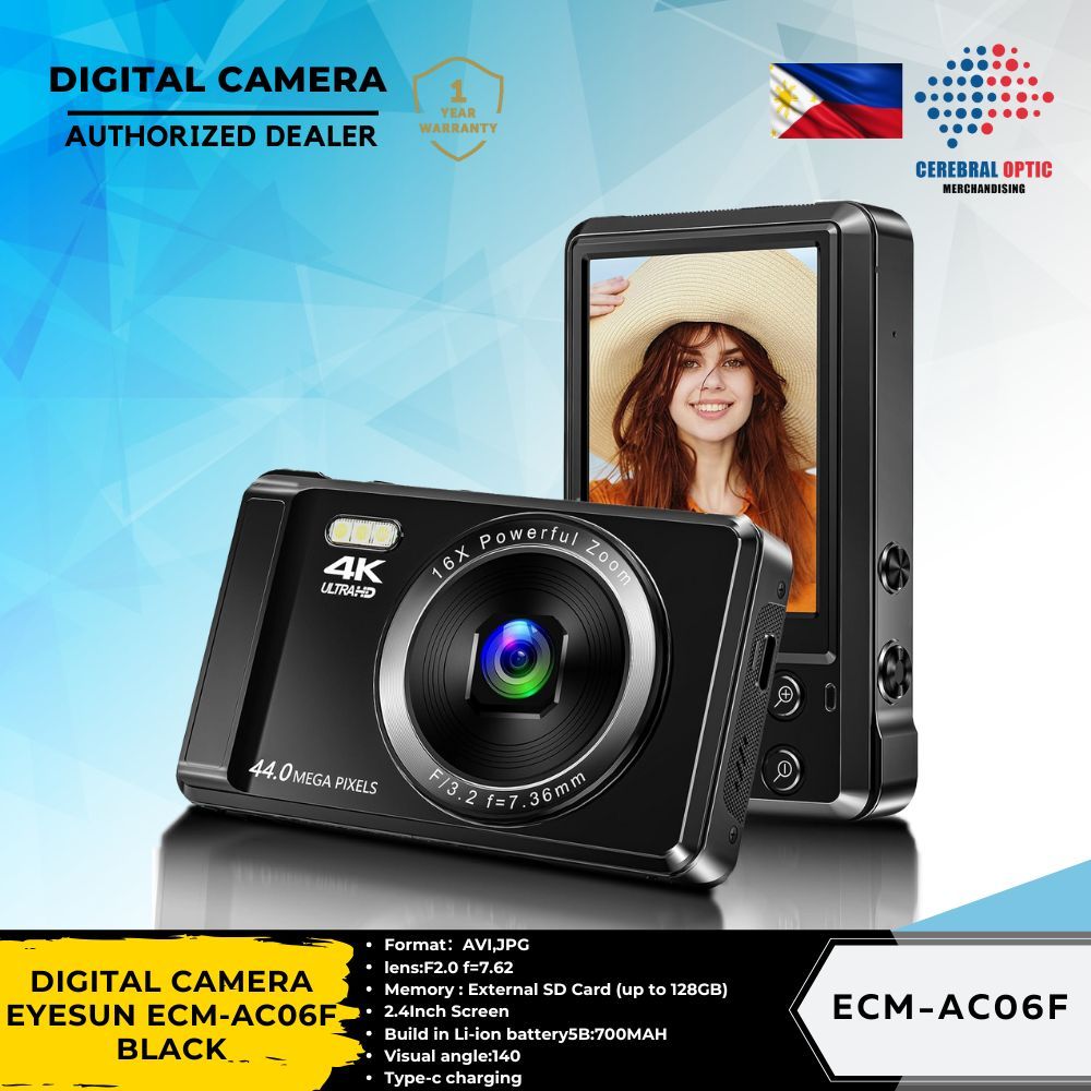 DIGITAL CAMERA EYESUN ECM-AC06F BLACK - Cerebral Optic Merchandising ...