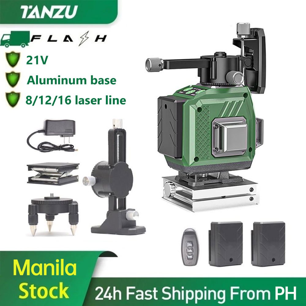 TANZU 8/12/16-line laser level with 360° automatic adjustment of ...