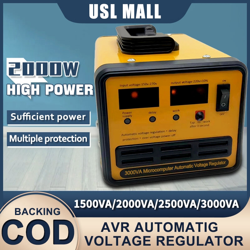 AVR Automatic Voltage Regulator 3000W Heavy Duty 220V AC Servo Motor ...