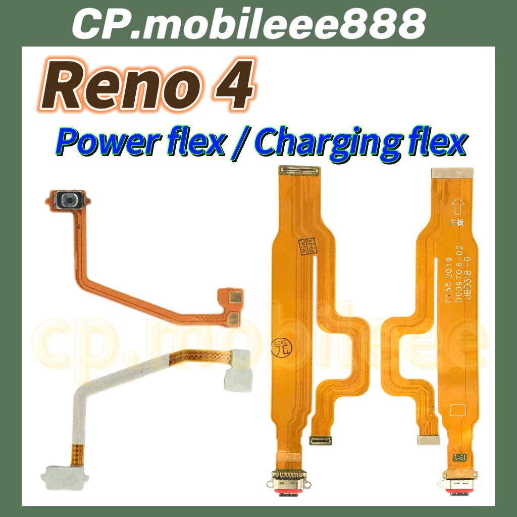 Power Flex Button Switch USB Charging Port Board For Reno 4 5G Repair ...