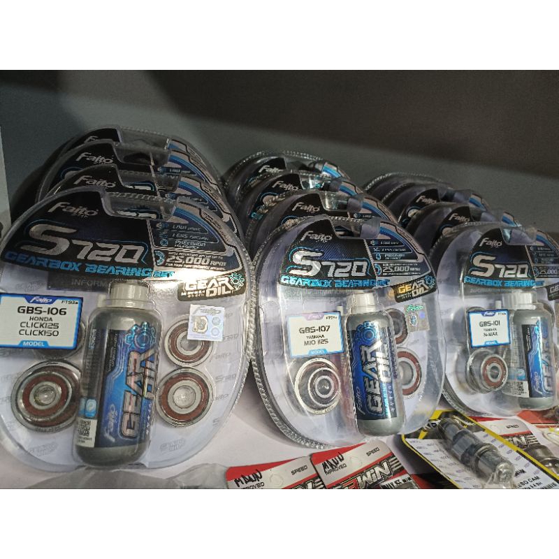 Faito S720 GearBox Bearing Set Mioi125/Click125/150/ Nmax/Aerox ...