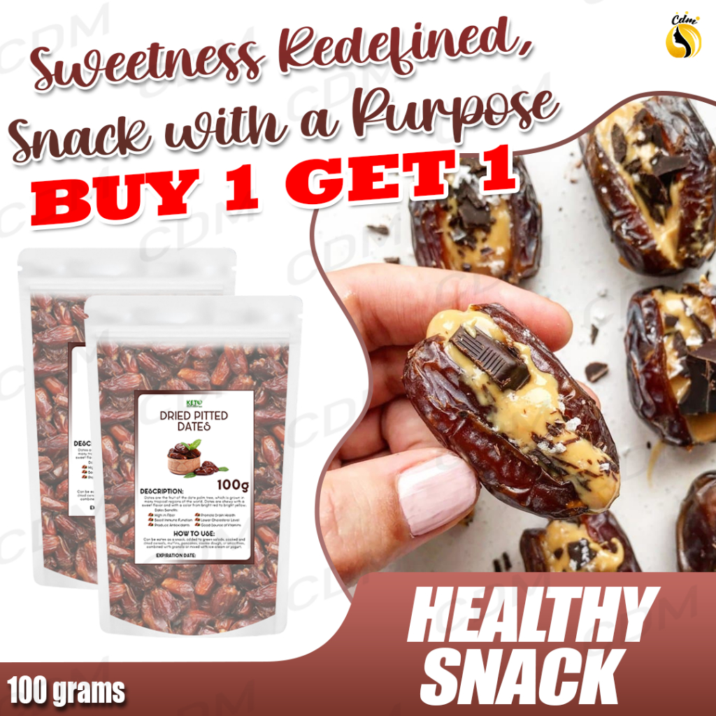 BUY 1 TAKE 1 Dried Pitted Dates 100g | Shopee Philippines