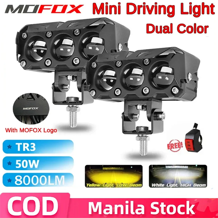 MOFOX TR3 Laser Gun Mini Driving Light Dual Color High/Low Beam MDL ...