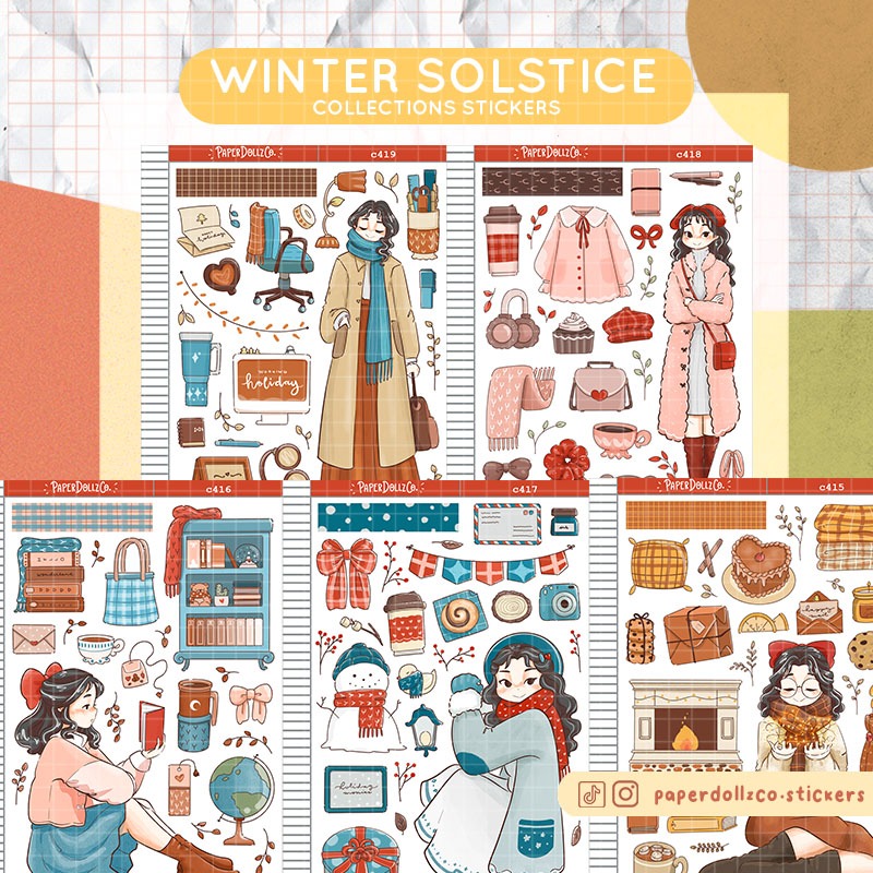 Winter Solstice PaperdollzCo Planner Stickers Collections | C415 C416 ...