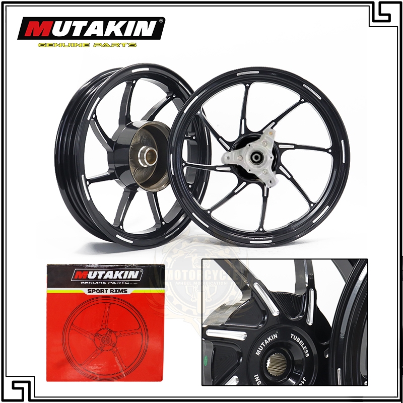 MUTAKIN 801 CNC Mags Front Disc 3 Holes Rear Drum AEROX V1 V2 1.6X1 ...