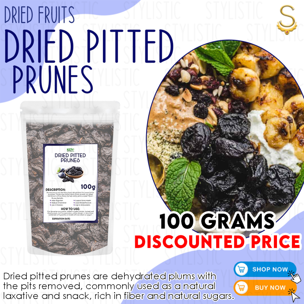 Dried Pitted Prunes 100g | Shopee Philippines