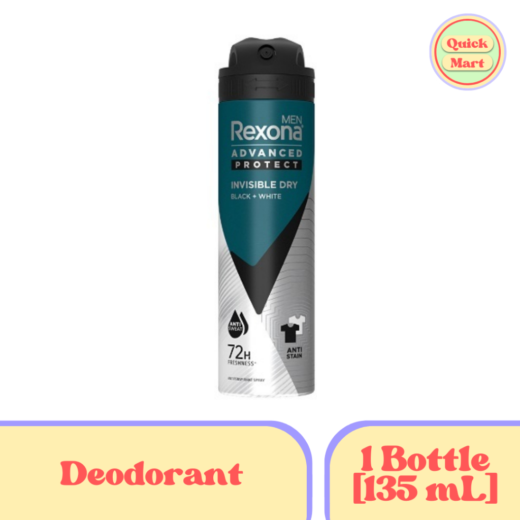 Rexona Men Deodorant Spray Invisible Dry 135ml | Shopee Philippines
