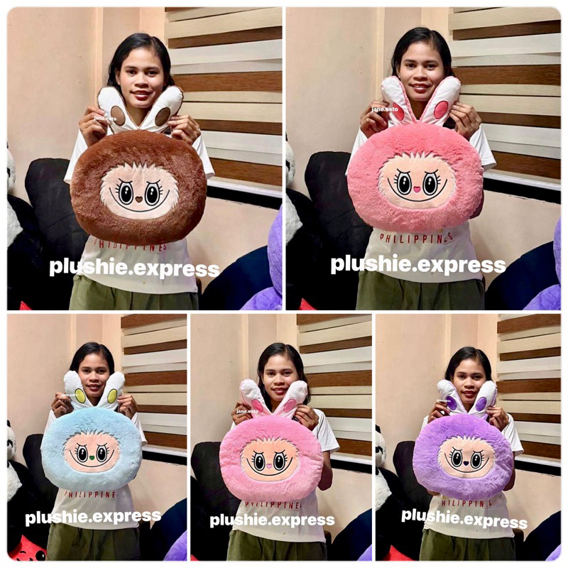 Soft & Comfy LABUBU Face Plush Pillow - High Quality Gift 35cm ...