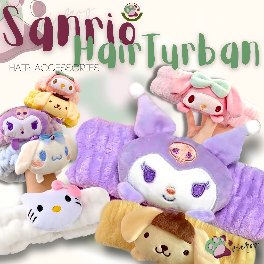 AVIEROO Sanrio Character Style Plush Head Turban | Shopee Philippines