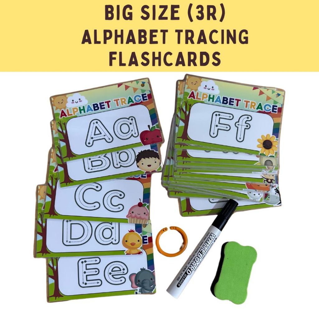 Alphabet Tracing Flash cards Learning Materials for Children read and ...