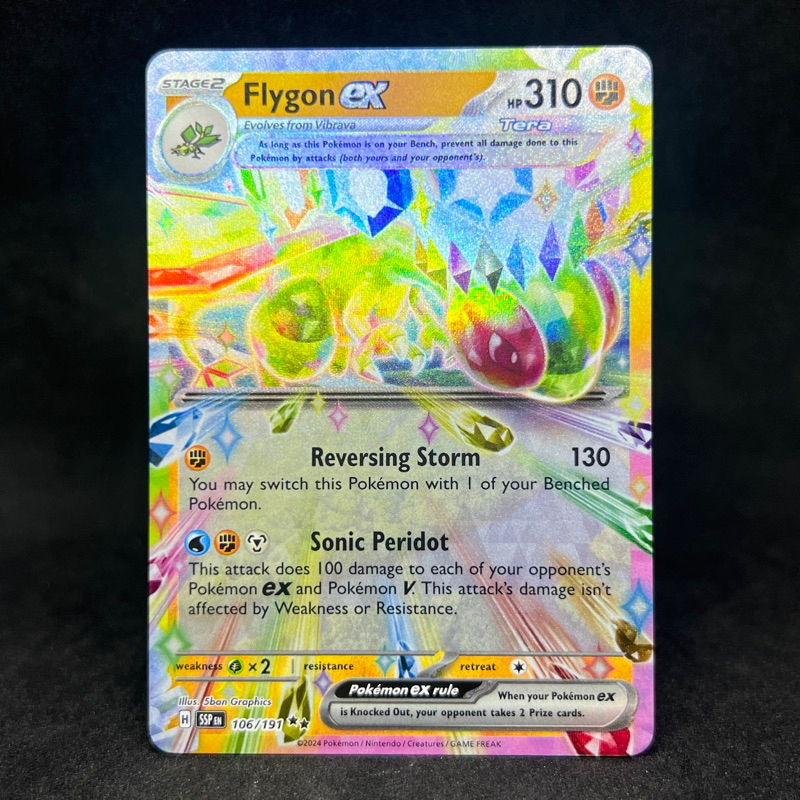 Pokemon TCG Flygon ex Double Rare 106/191 2024 Scarlet & Violet Surging ...