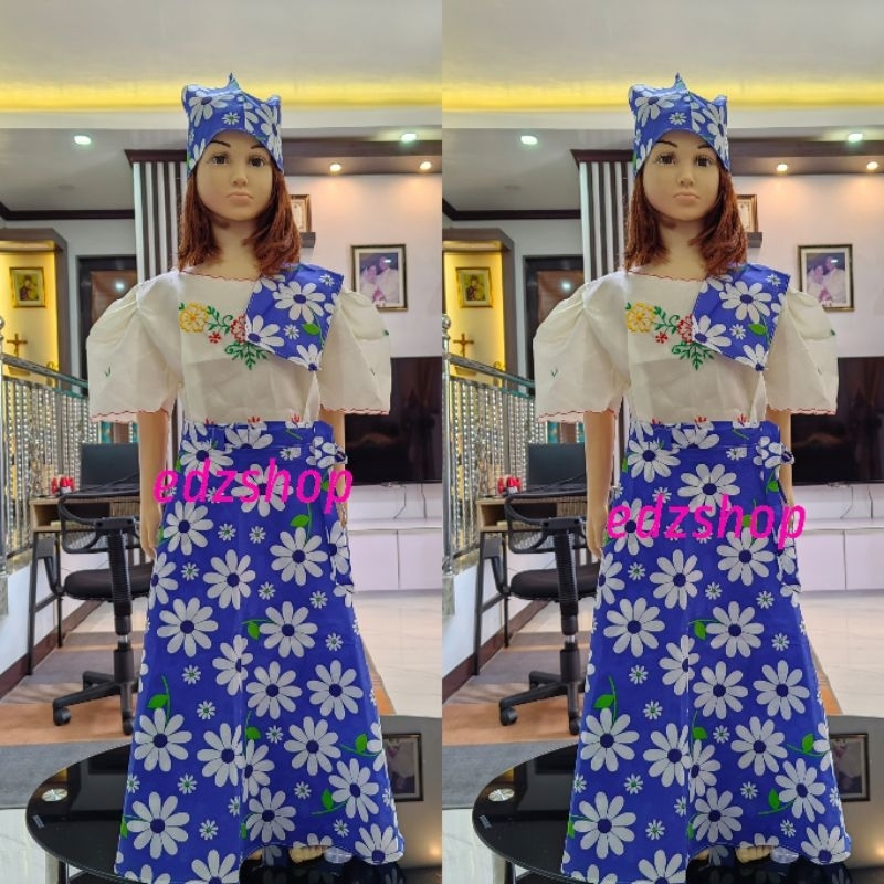 filipiniana set.4 in 1.kids to adult.(RANDOM PRINT) | Shopee Philippines