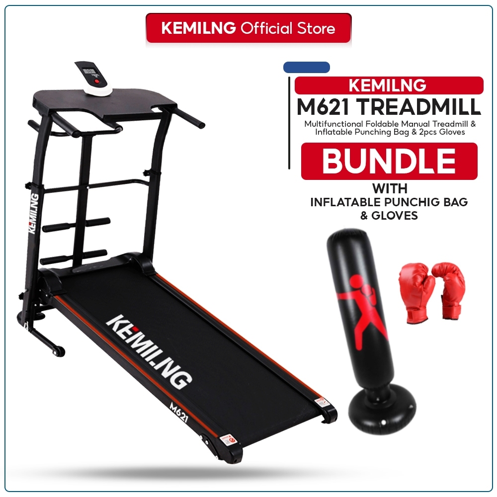 Kemilng M621 Multifunctional Manual Treadmill with Inflatable Punching ...
