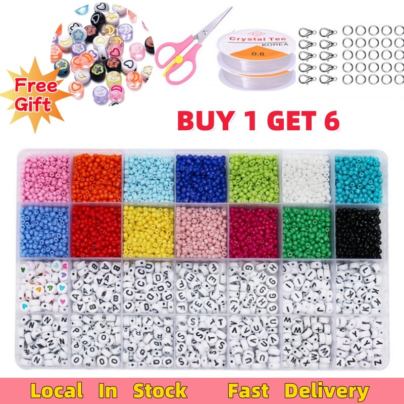 5000Pcs Beads Kit DIY acrylic letter bead set for Name Bracelets ...