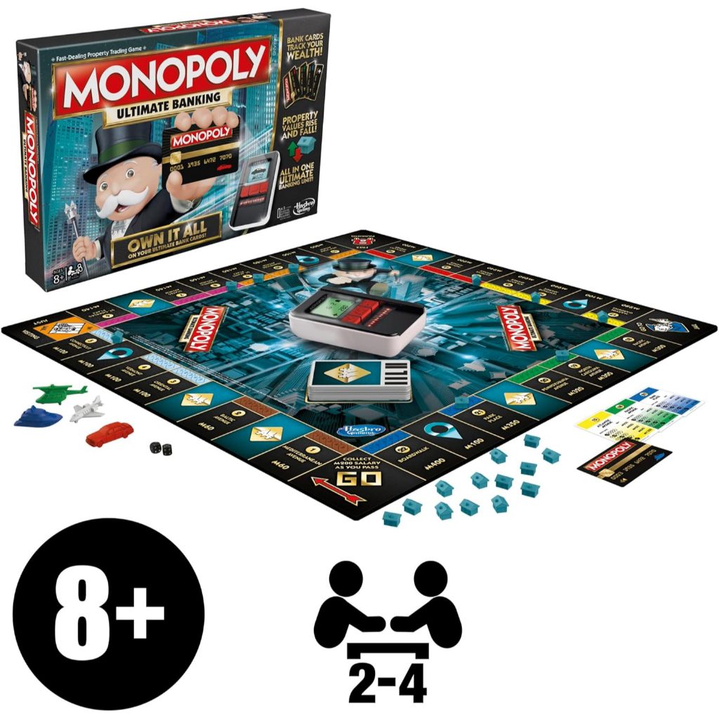 Hasbro Gaming Monopoly Ultimate Banking Edition Board Game for Families ...