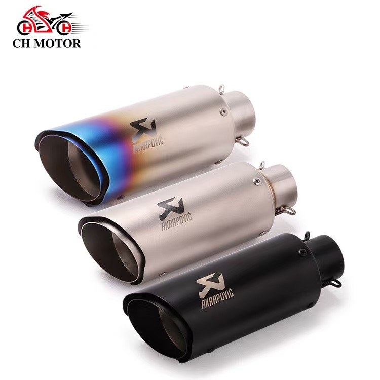 Stainless Steel 38-51mm Akrapovic Slant Exhaust Pipe ...