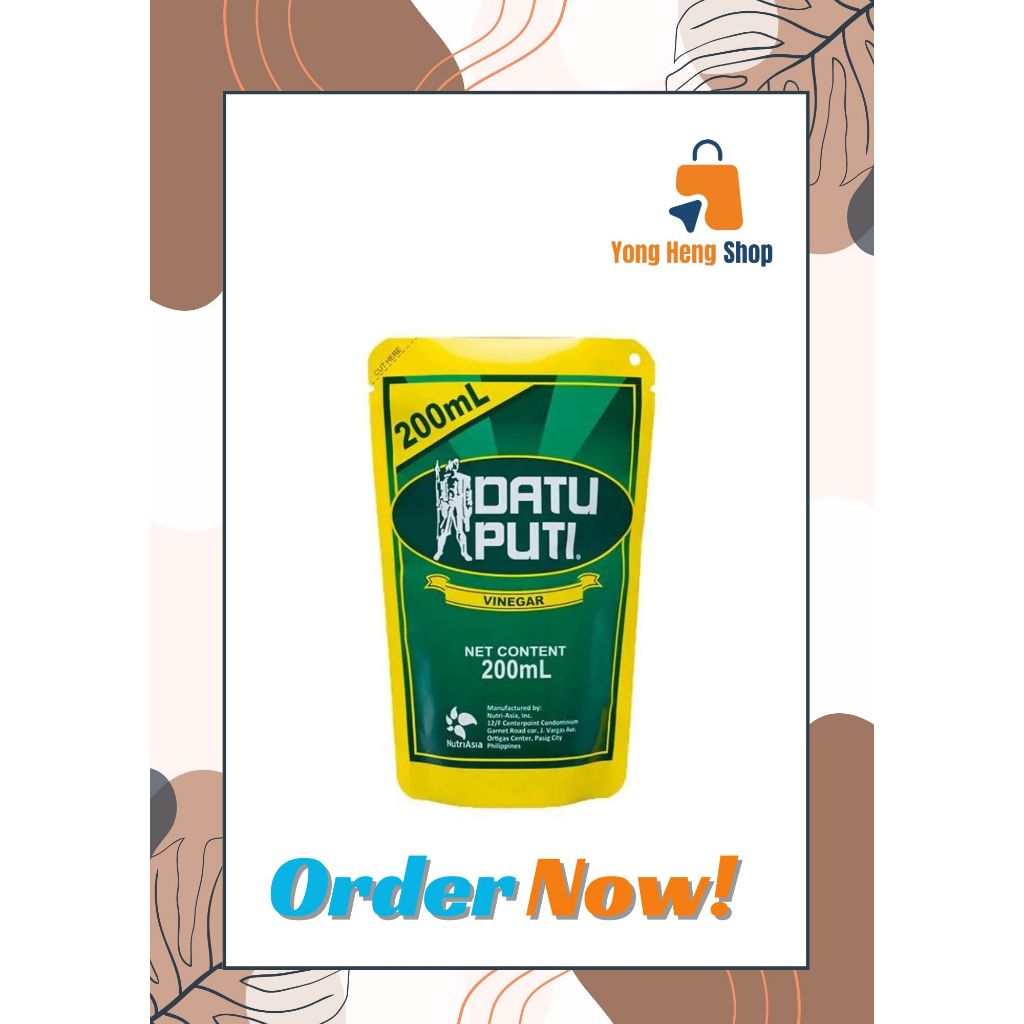 Datu Puti Vinegar 200ml Sukang Puti ingredienit in iconic Filipino ...