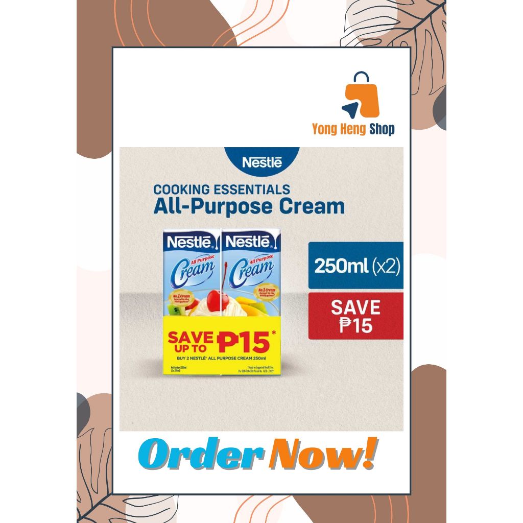 Nestle Cream All Purpose Cream 250ml Save up to ₱15 Use In Desserts ...