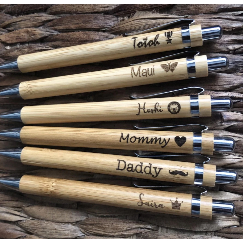 Ekkoganic 𝗣𝗲𝗿𝘀𝗼𝗻𝗮𝗹𝗶𝘇𝗲𝗱 𝗘𝗰𝗼 𝗪𝗼𝗼𝗱𝗲𝗻 𝗕𝗮𝗺𝗯𝗼𝗼 𝗯𝗮𝗹𝗹𝗽𝗼𝗶𝗻𝘁 𝗣𝗲𝗻 (𝗿𝗲𝗳𝗶𝗹𝗹𝗮𝗯𝗹𝗲) (𝗙𝗿𝗲𝗲 𝗲𝗻𝗴𝗿𝗮𝘃𝗲) | Shopee ...