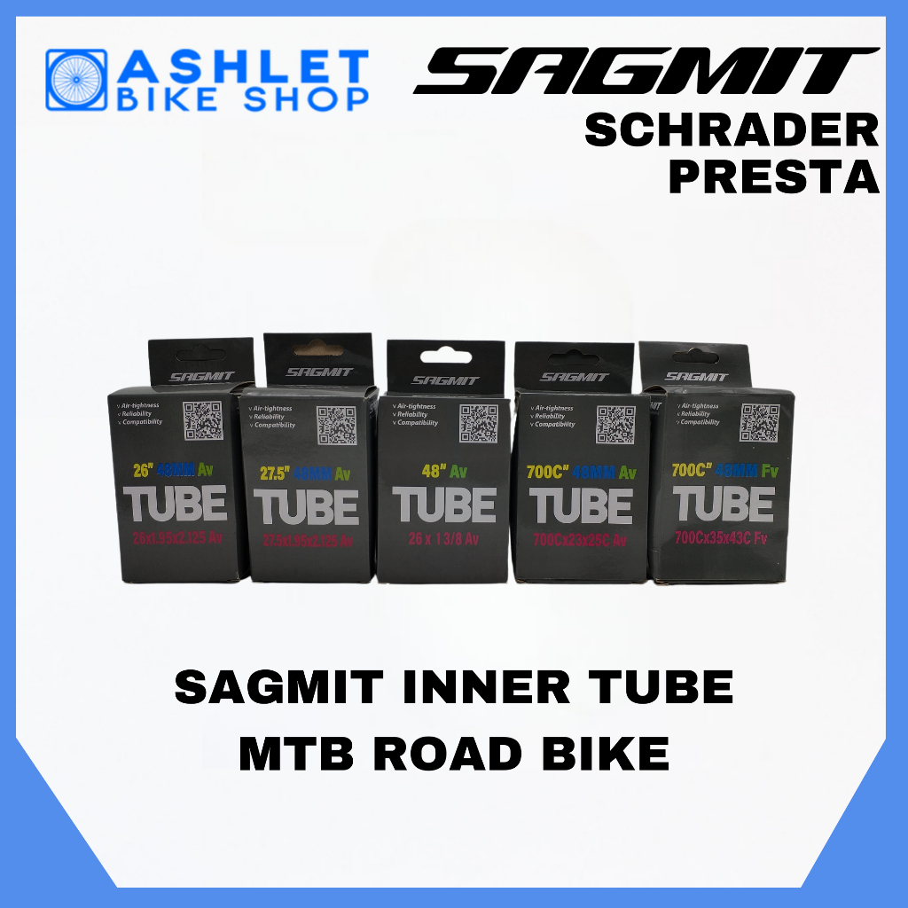 SAGMIT INNER TUBE / INTERIOR MTB ROAD BICYCLE SCHRADER / PRESTA ...
