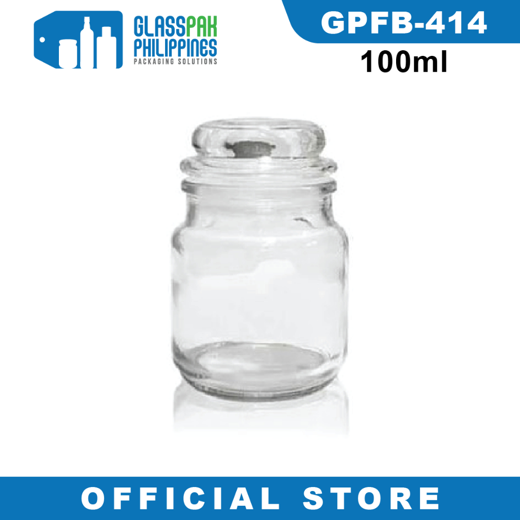 Glasspak 100ML Airtight Glass Dome Glass Lid Mini Clear Glass Jar ...
