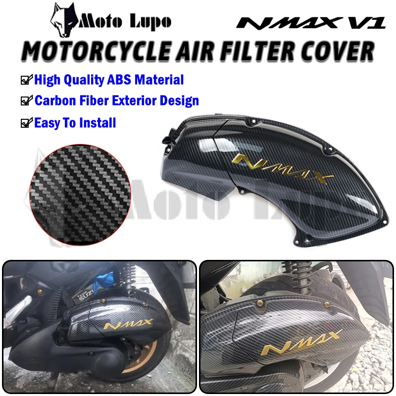Motorcycle Air Filter Cover For YAMAHA NMAX V1 / NMAX 2019 Carbon Fiber ...