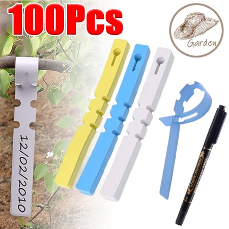 100Pcs Adjustable Tree Tags Plastic Plant Labels High Quality ...
