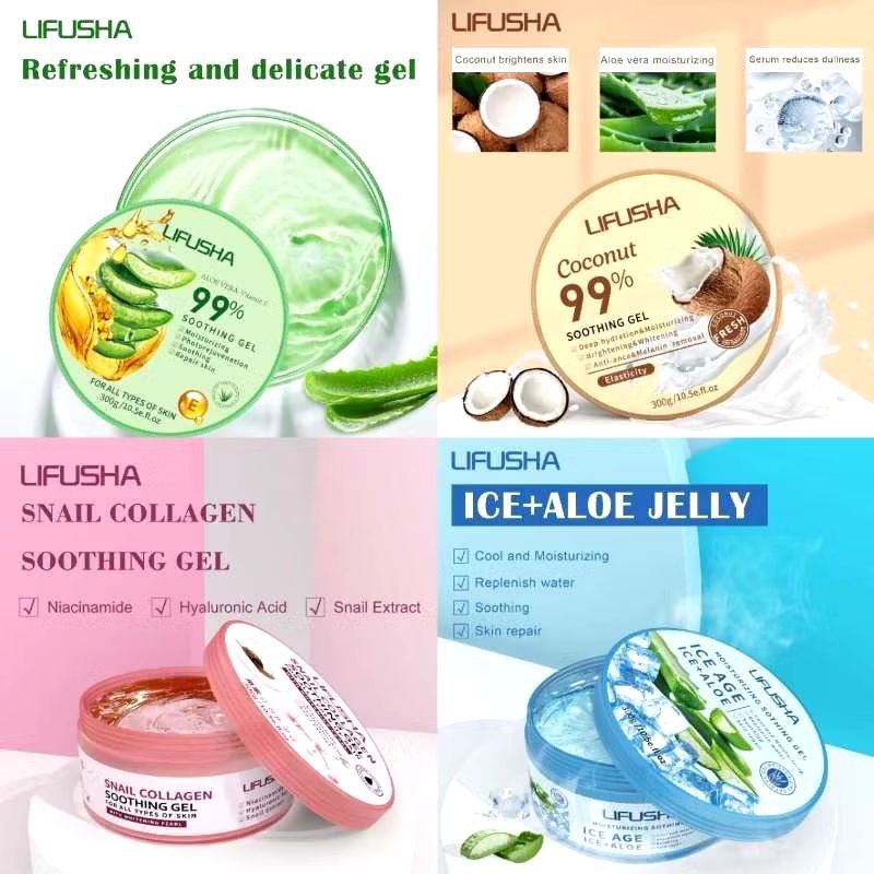 Lifusha Soothing Gel Aloe Vera, Snail Collagen, Coconut, Moisturizing ...