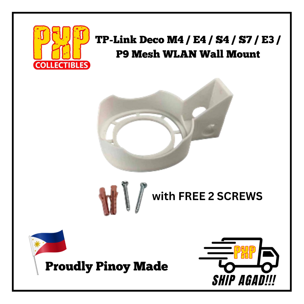 TP-Link Deco M4 / E4 / S4 / S7 / E3 / P9 Mesh WLAN Wall Mount Free 2Tox Screw 3D Printed -SHIP ...