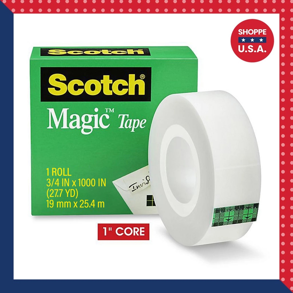 3M Scotch Magic Tape, 3/4 in. x 1500 in. (41.6 yard) | Shopee Philippines