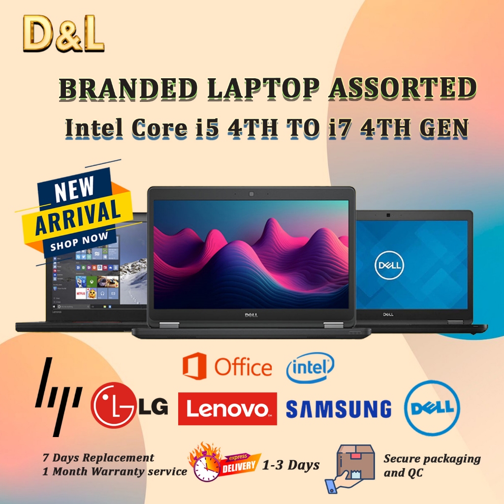 LAPTOP ASSORTED BRAND i5 4th TO i7 4th gen 8GB+120SSD(UPGRAD ...
