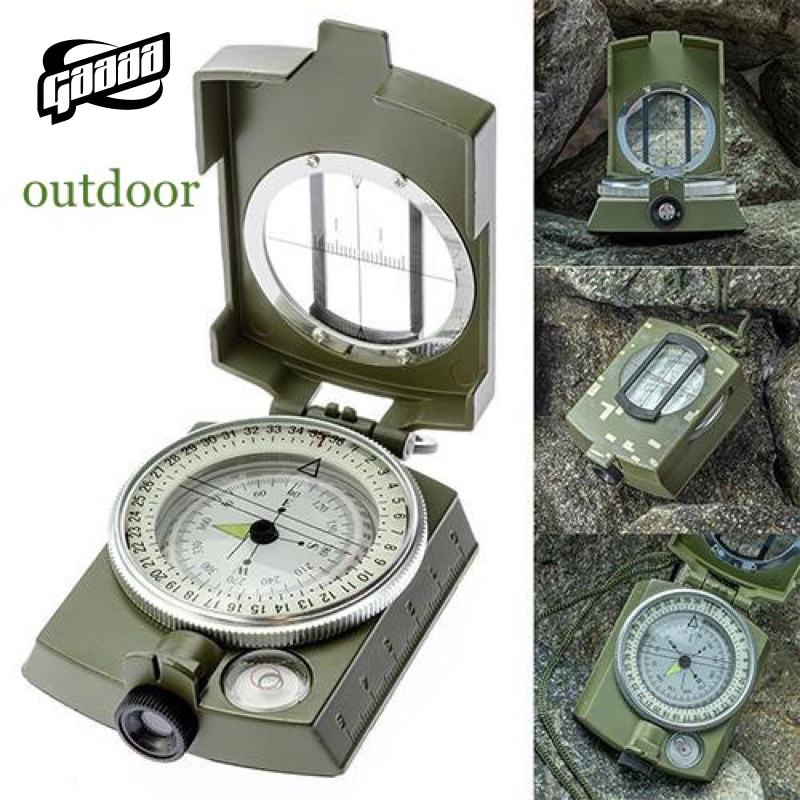 OUTDOOR Metal Folding sighting Compass with pouch | Shopee Philippines
