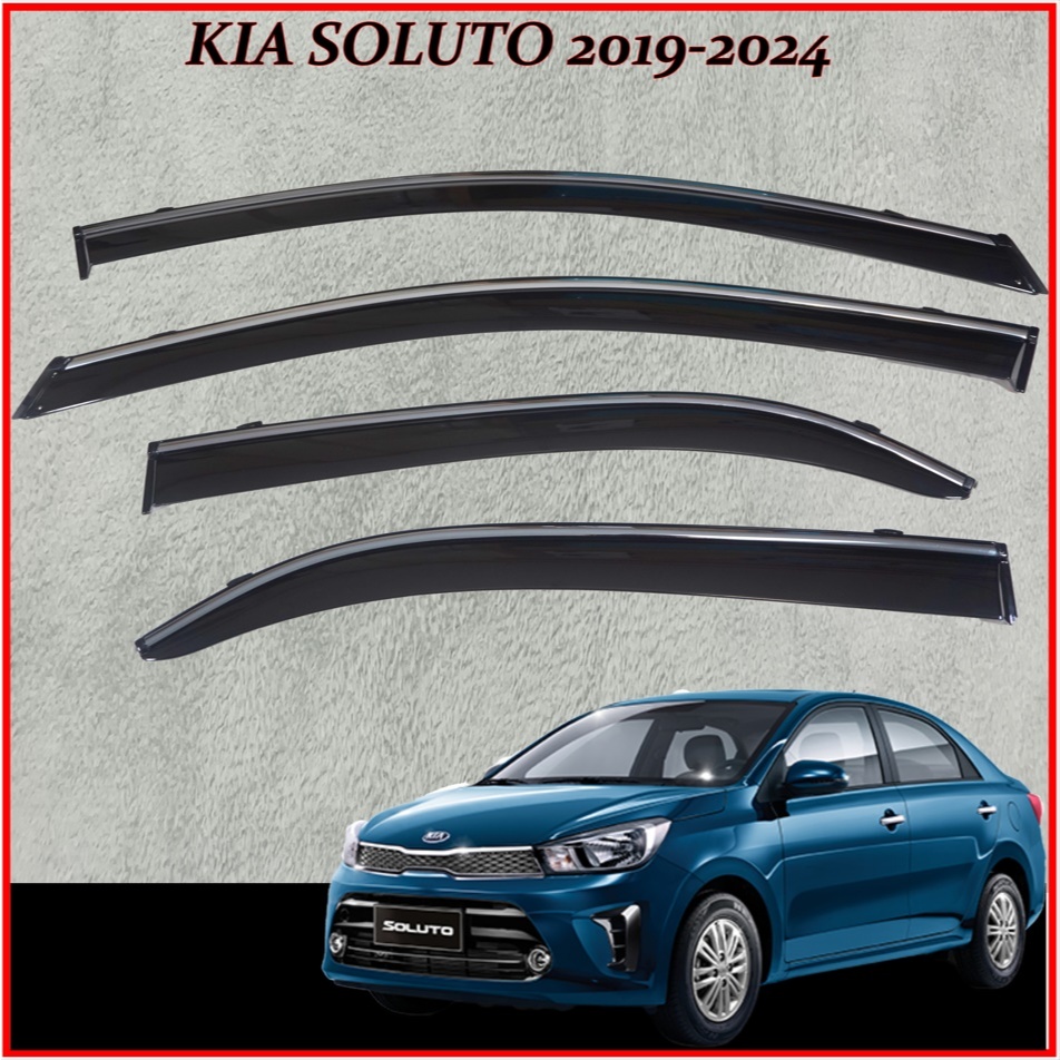 2019 2020 2021 2022 2023 2024 Soluto Chrome Line Door Visor, Rain Visor ...